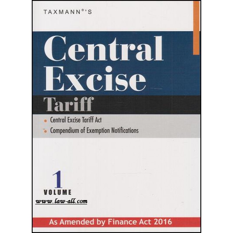 Central Excise Tariff Vol. 1