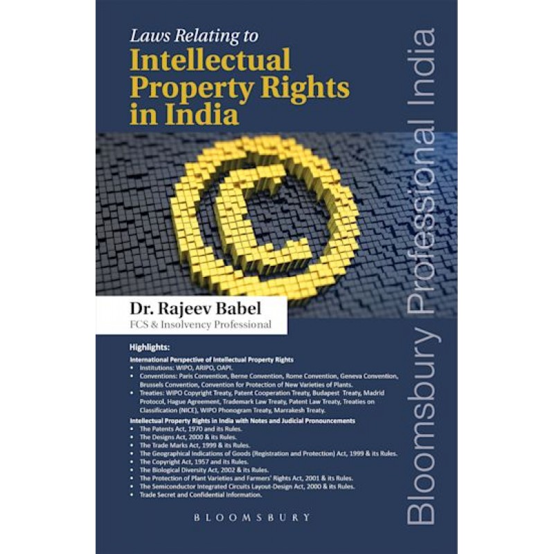 Bloomsbury's Laws relating to Intellectual Property Rights in India by ...