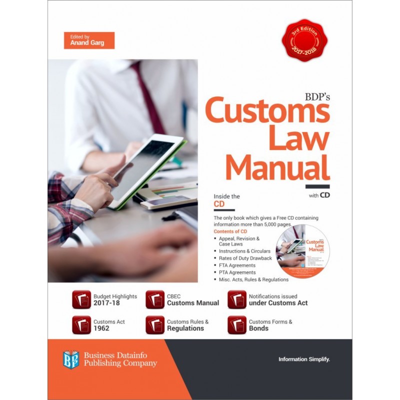 BDP's Customs Law Manual with CD by Anand Garg [3rd Edn. Jan 2017]