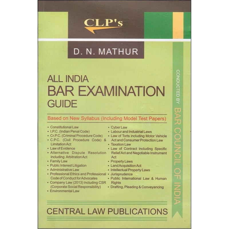Central Law Publication's All India BAR Examination Guide [AIBE New ...