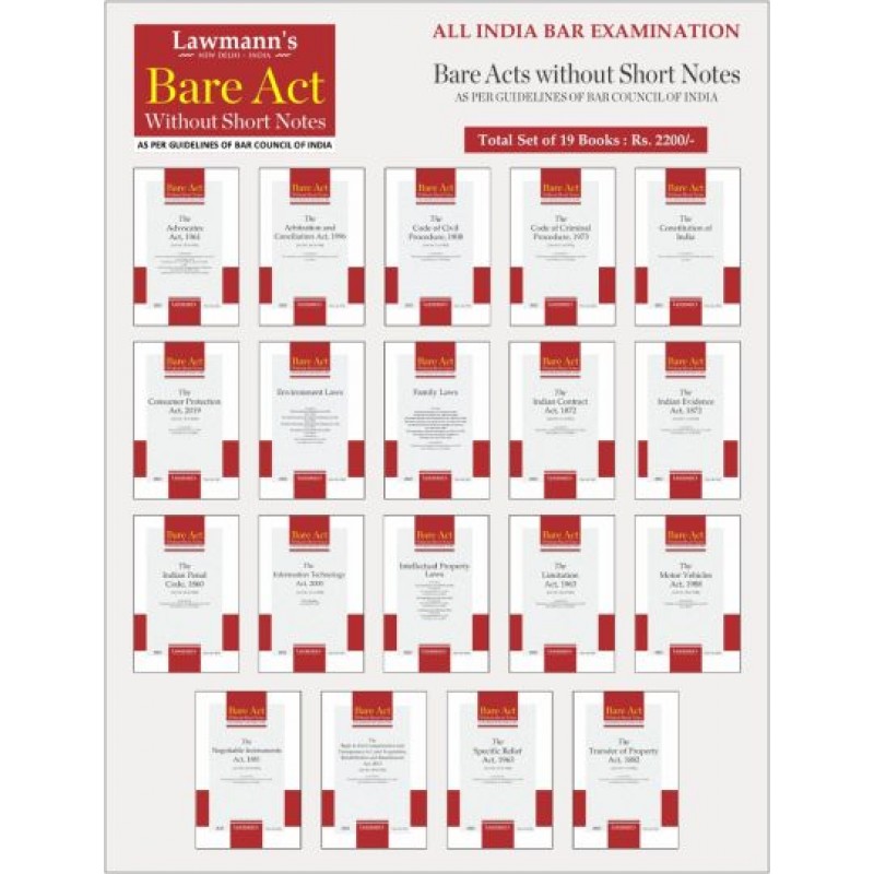 Lawmann's All India Bar Examination AIBE Bare Acts Set 2024 (Set Of 20 ...