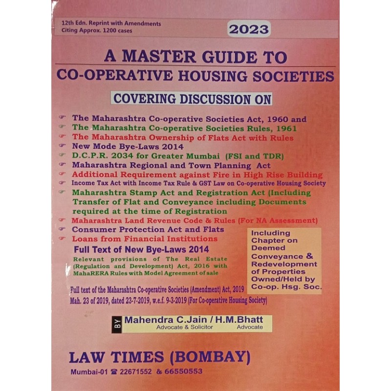 Law Times (Bombay)'s Master Guide to Co-operative Housing Societies by ...