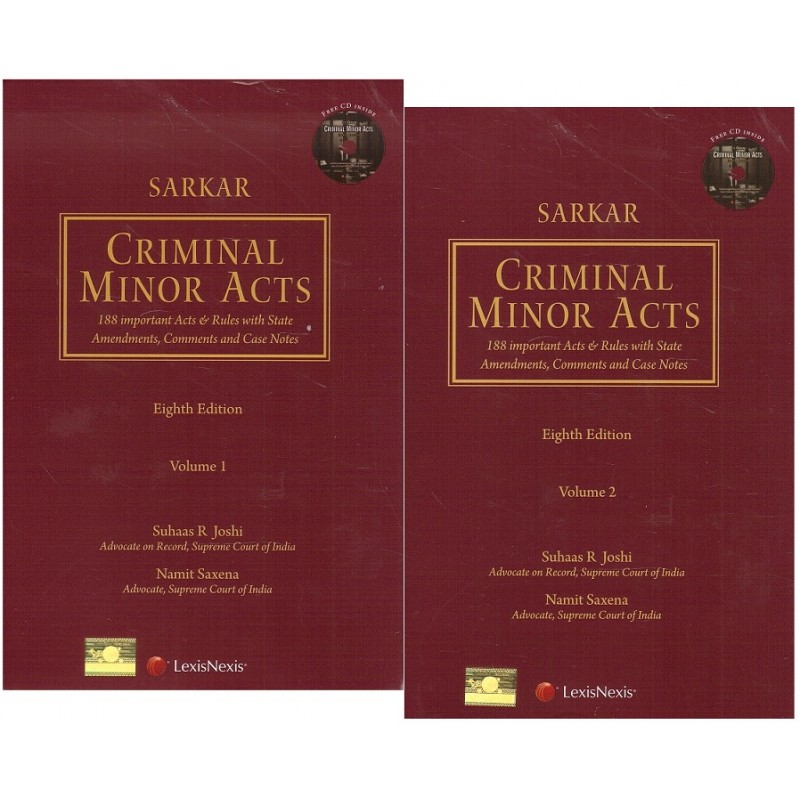 Sarkar's Criminal Minor Acts [2 HB Vols.] by Suhas Joshi, Namit Saxena ...