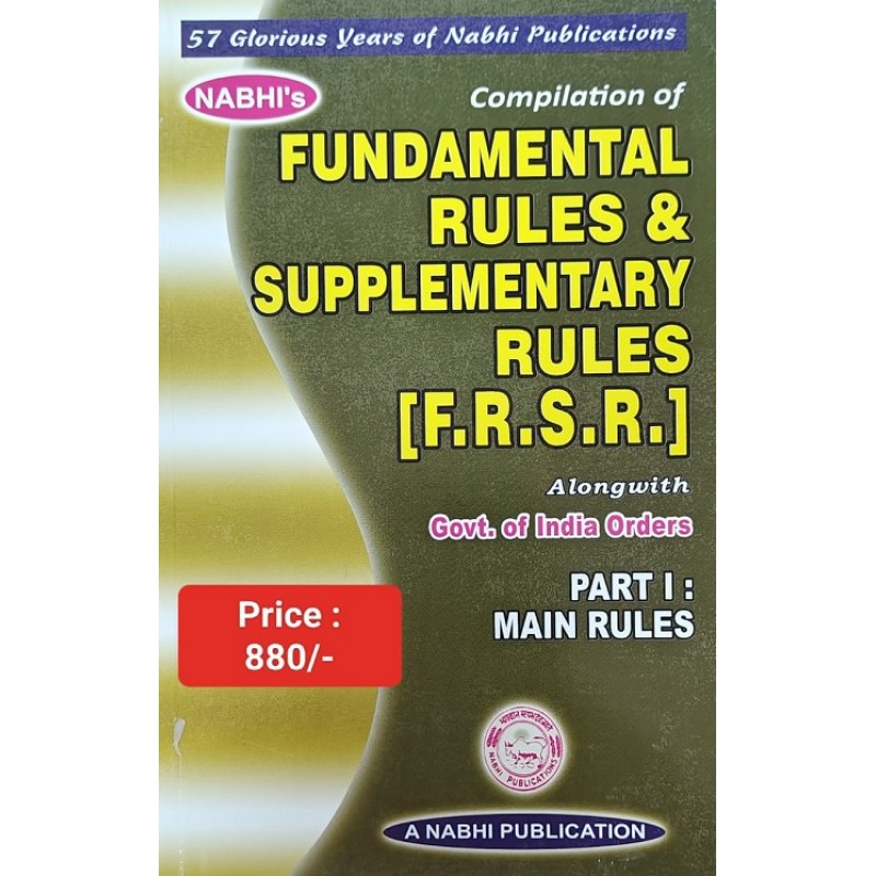 Nabhi Publication's Compilation of Fundamental Rules & Supplementary ...