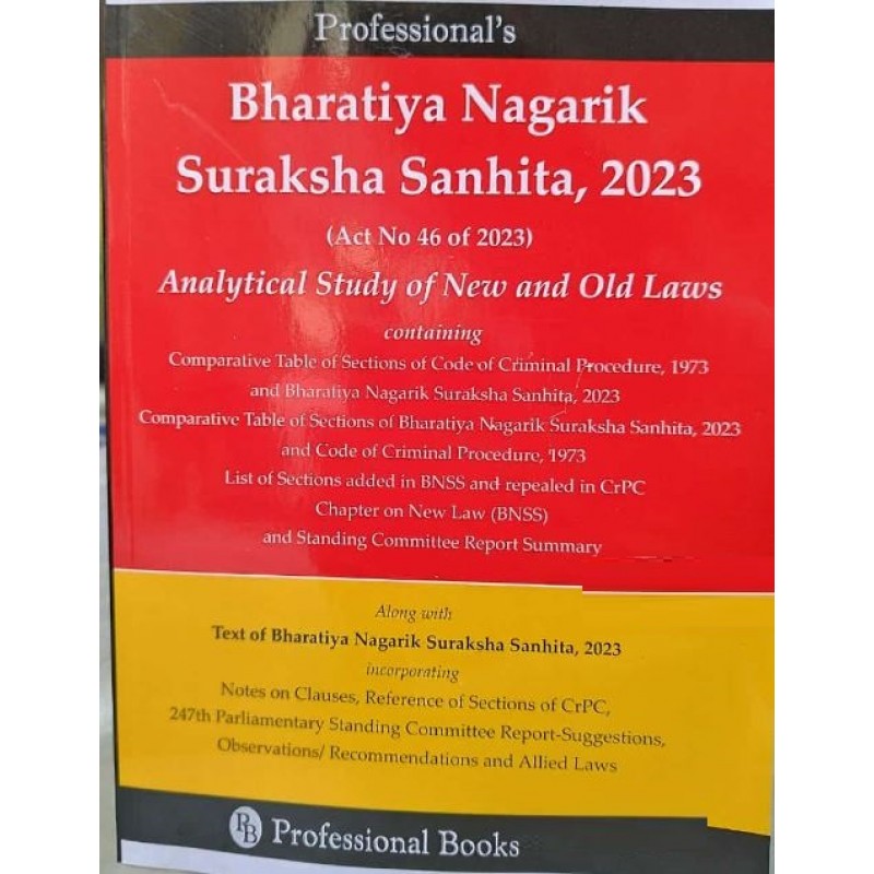 Professional Book Publisher's Bharatiya Nagarik Suraksha Sanhita, 2023 ...
