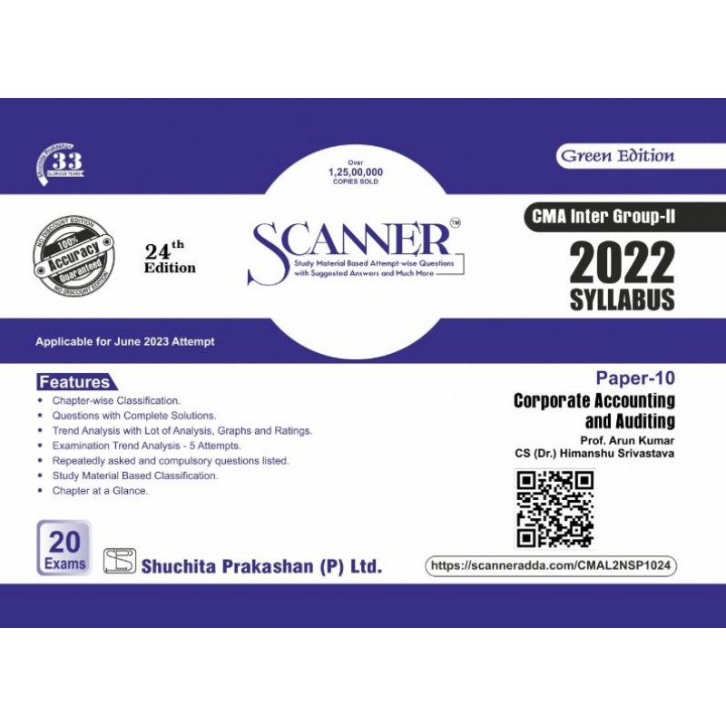 Shuchita Prakashan's Corporate Accounting and Auditing Solved Scanner ...