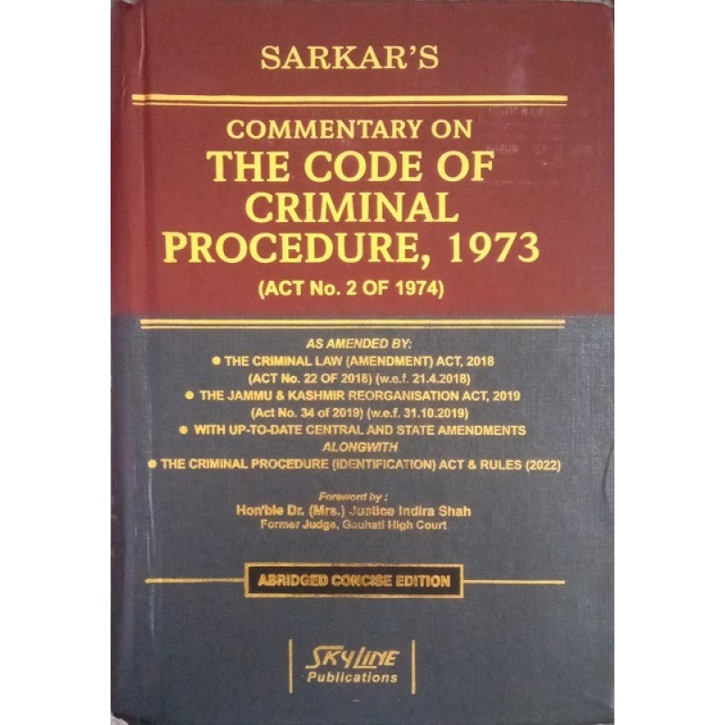 Sarkar's Commentary on The Code of criminal Procedure,1973 (Crpc ...