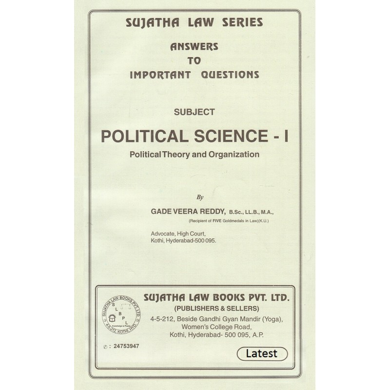 Sujatha's Political Science-I ( Theory and Organization) For B.S.L & L ...