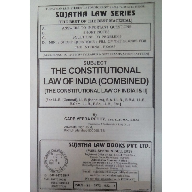 Sujatha's Notes on Constitutional Law of India (Constitution I & II ...
