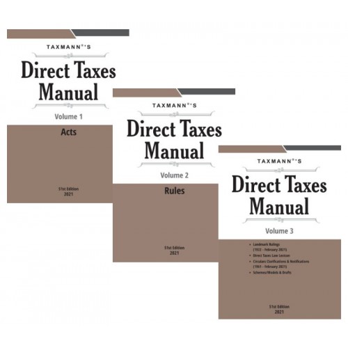 Taxmann's Direct Taxes Manual 2021 (Set of 3 Vols)