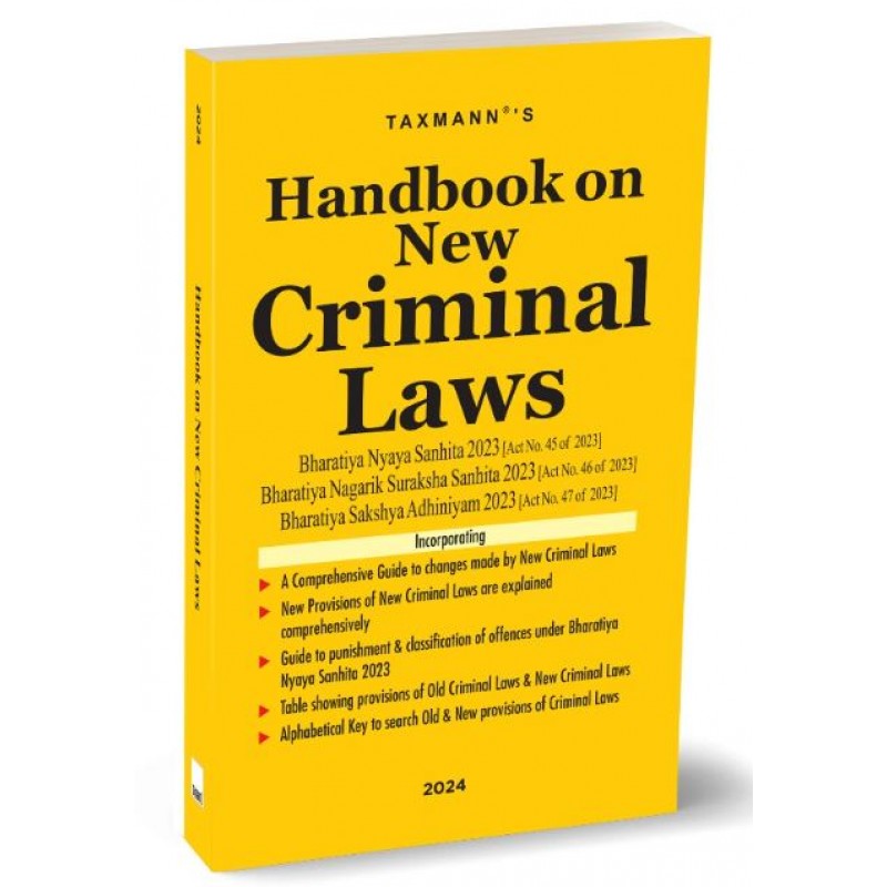 Taxmann's Handbook on New Criminal Laws by Taxmann's Editorial Board