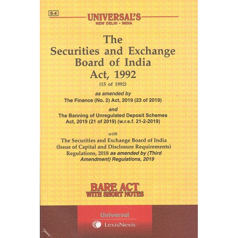 Universal's The Securities & Exchange Board of India Act, 1992 Bare Act