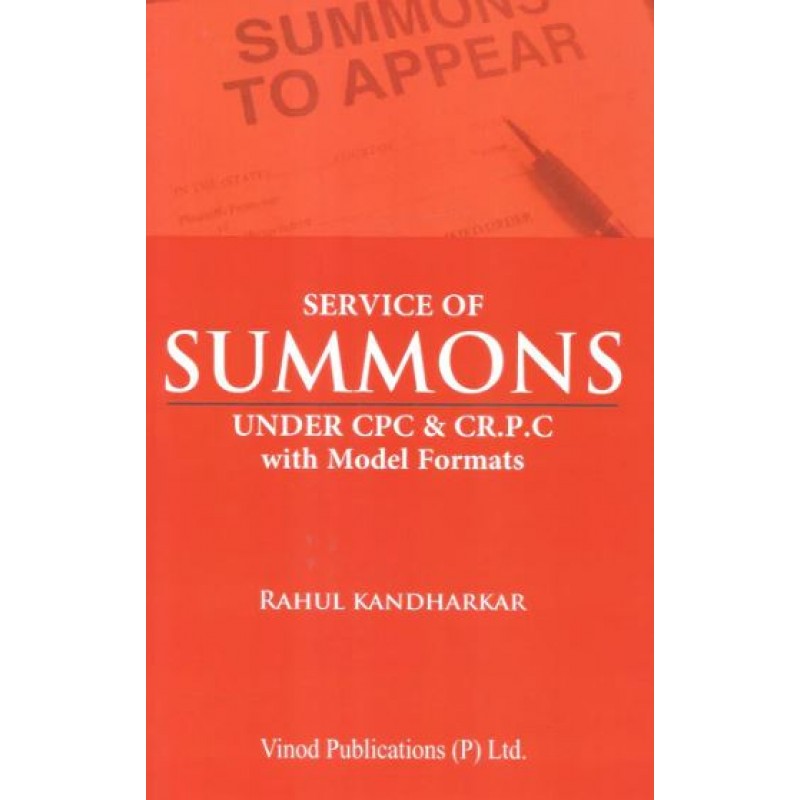 Vinod Publication's Service Of Summons Under CPC & Cr.P.C With Model ...