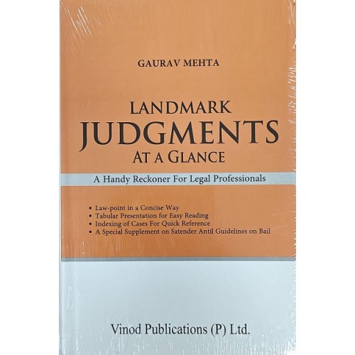 Vinod Publication's Landmark Judgments At A Glance by Gaurav Mehta [Edn ...