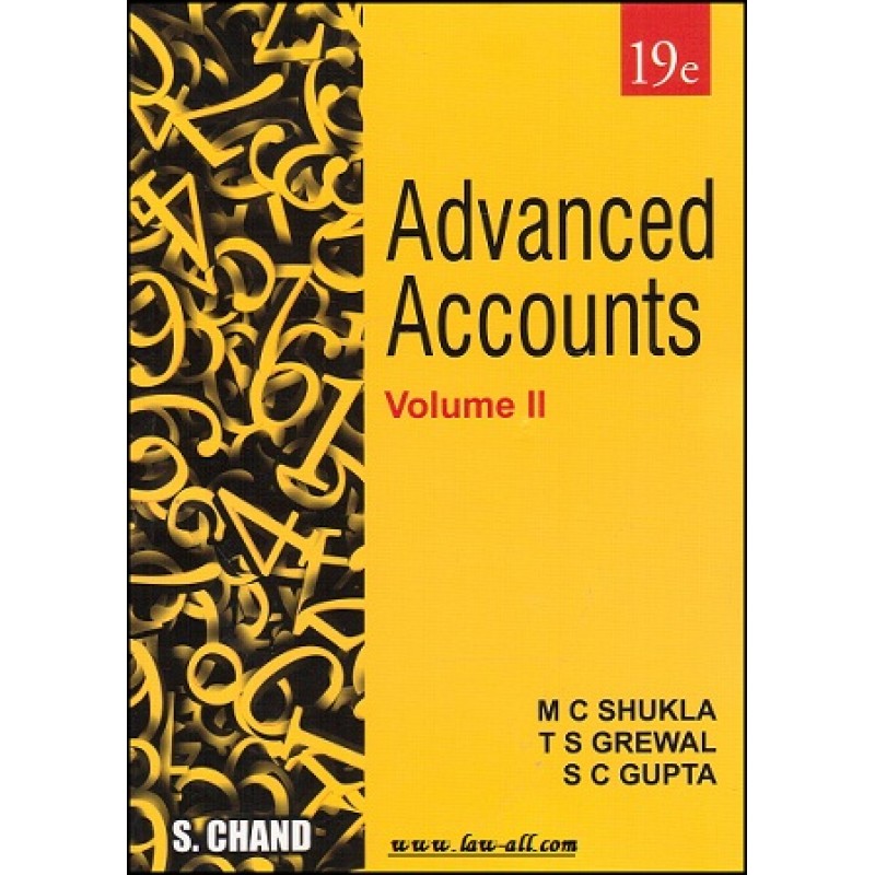 S. Chand's Advanced Accounts Volume II by M. C. Shukla for CA Inter Nov ...